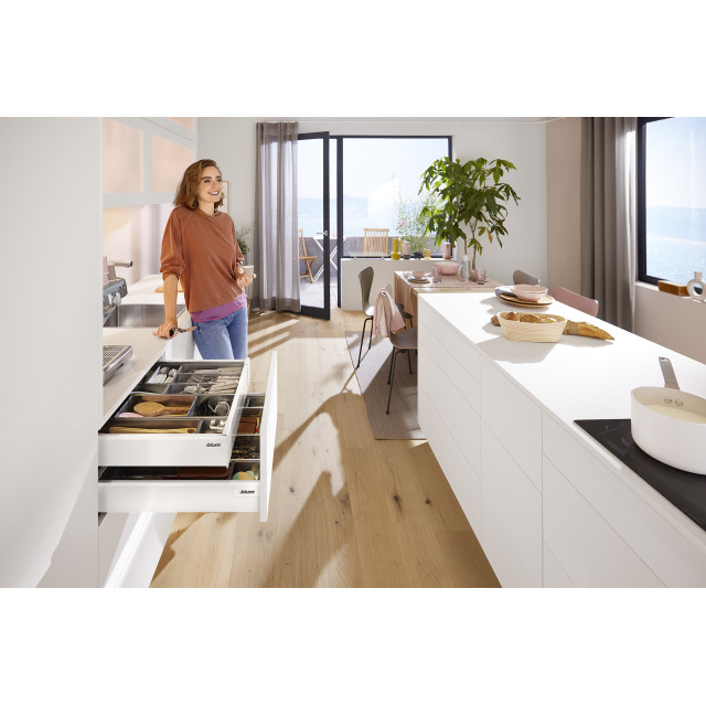 Szuflada BLUM Tandembox Antaro 450 mm niska H-84 Biała 30kg