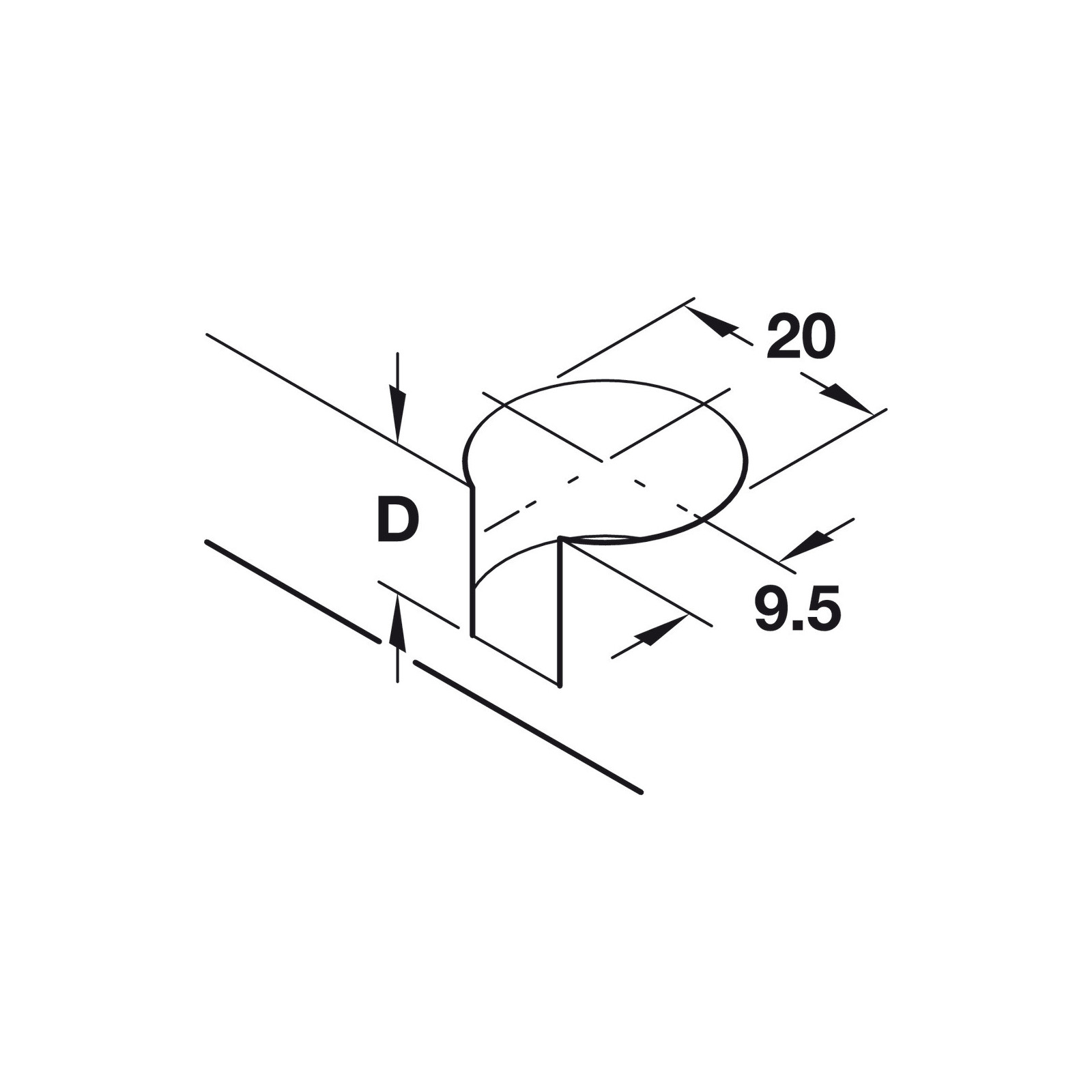 Złącze mimośrodowe HAFELE Rafix 20 + Trzpień Białe - 50kpl
