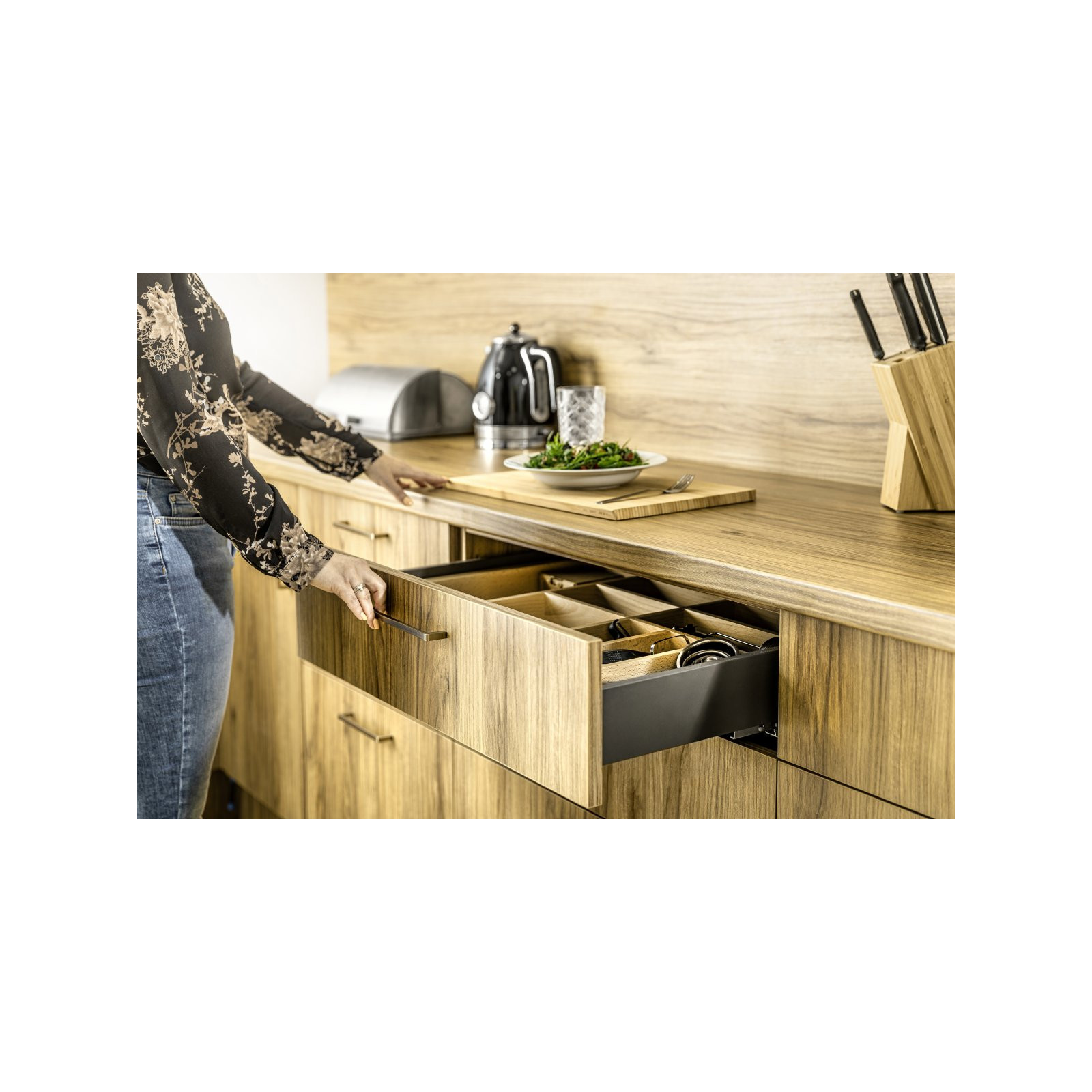 Szuflada GTV AXIS PRO 250 mm niska H-84 Antracyt