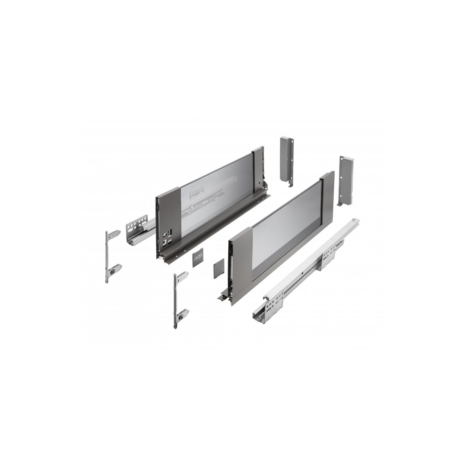 Szuflada GTV AXIS PRO GLASS 400 mm wysoka H-167 bok ze szkłem cichy ...