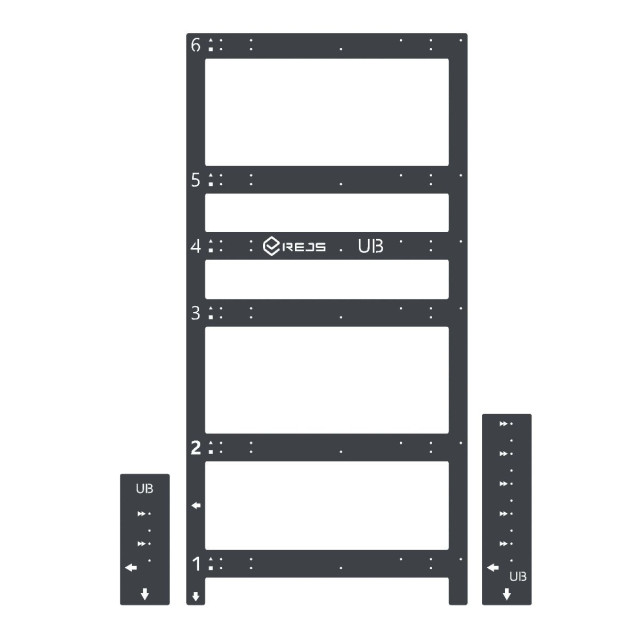 Szablon do montażu szuflad REJS Ultra Box i prowadnic Comfort Slide 3D