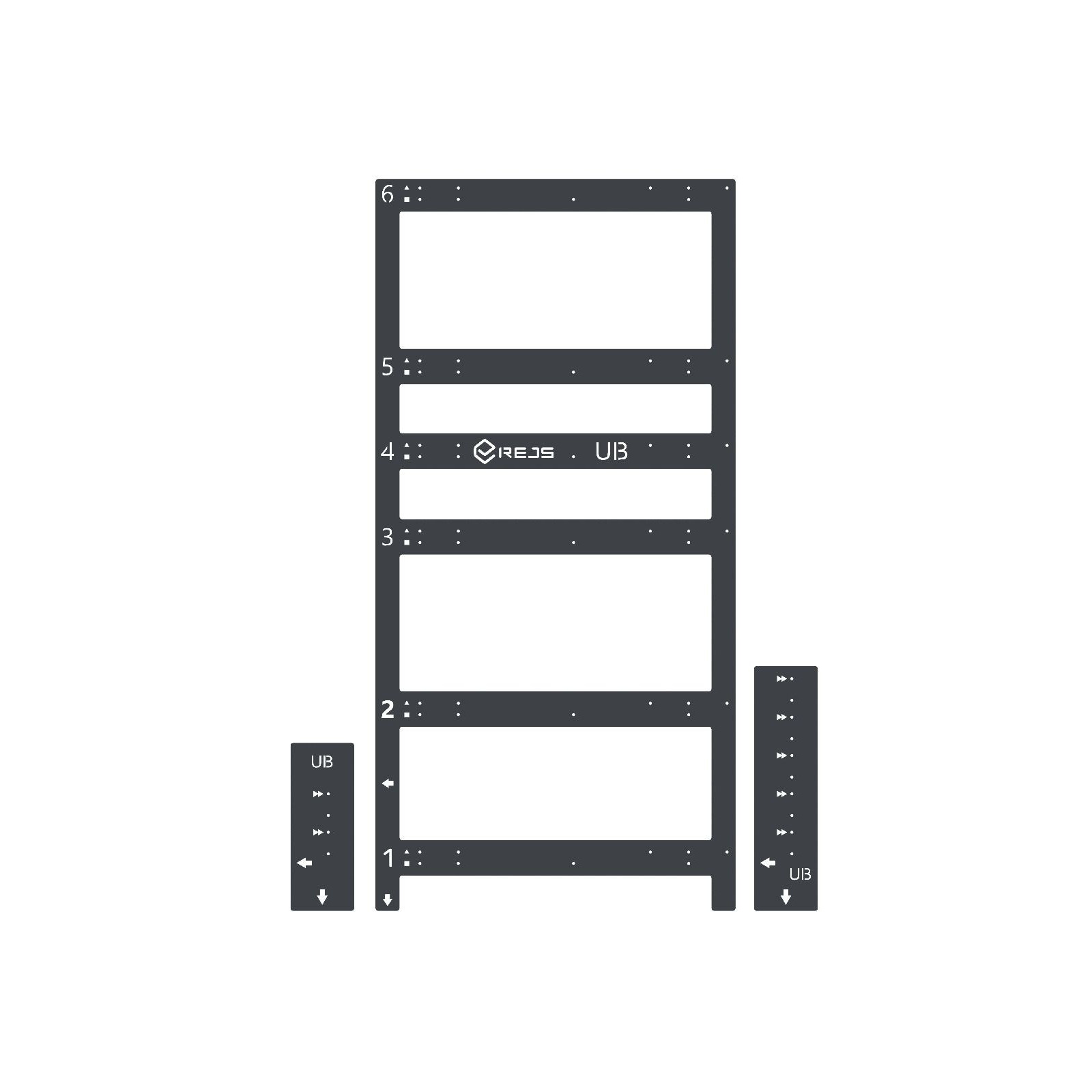 Szablon do montażu szuflad REJS Ultra Box i prowadnic Comfort Slide 3D