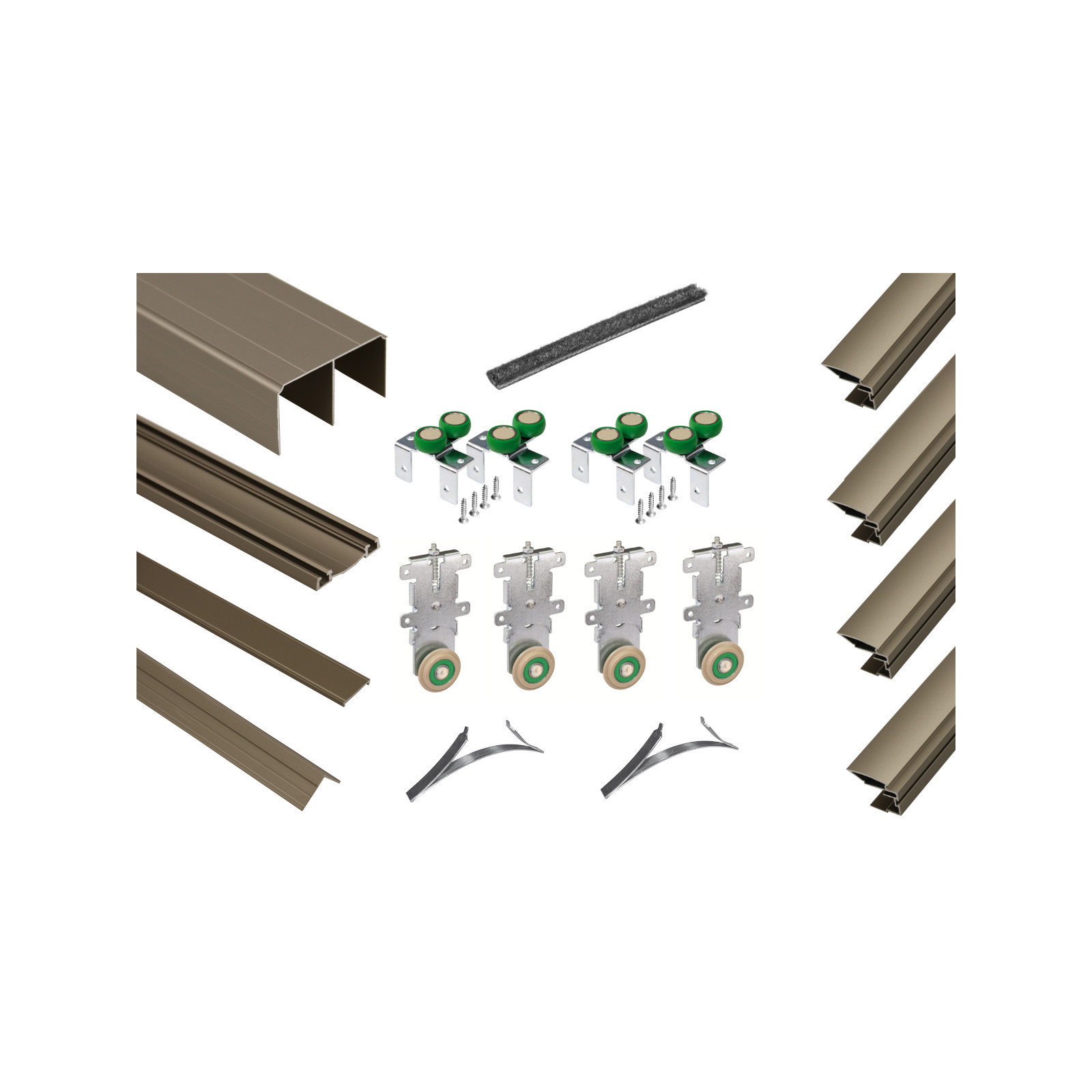 System do drzwi przesuwnych SEVROLL ALFA II 16/18 mm jasny brąz 2,35m 2 ...