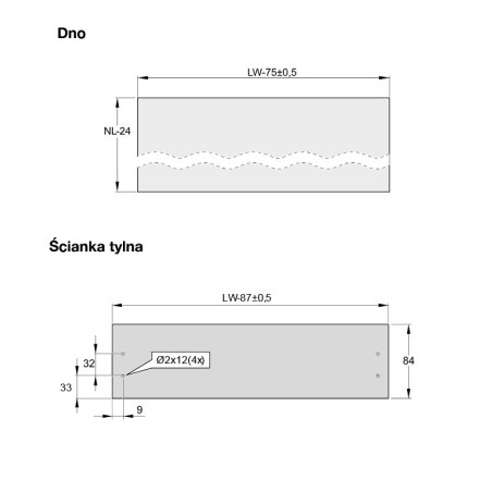 Szuflada HAFELE MATRIX S SLIM 450 mm niska H84 szara 35kg